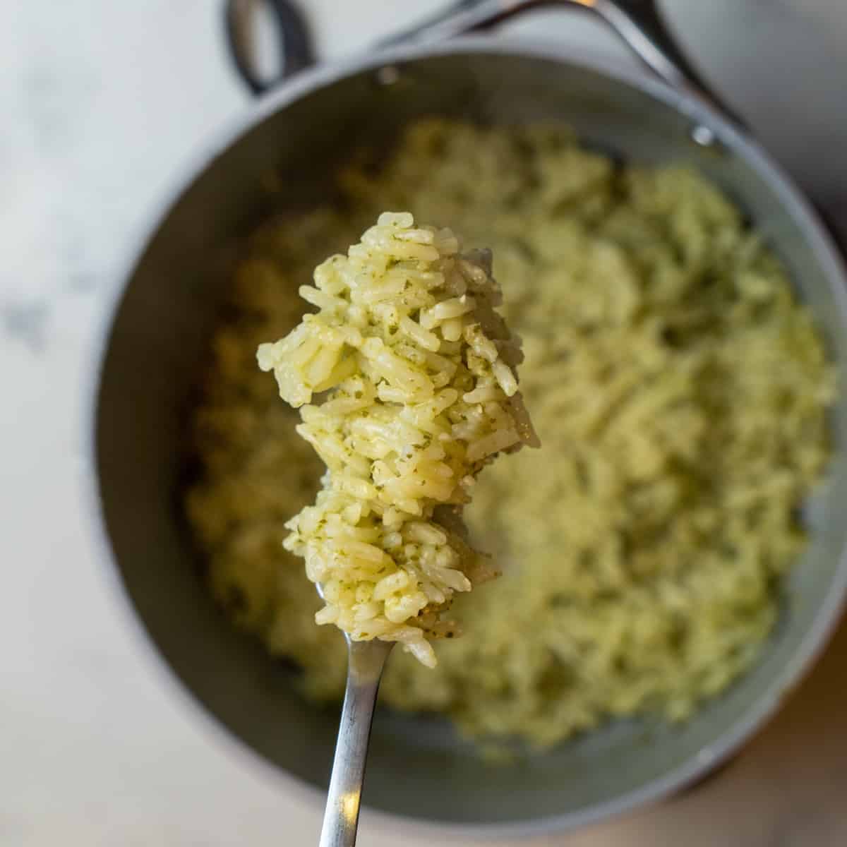 Lemon Pesto Rice Recipe - Cilantro Parsley