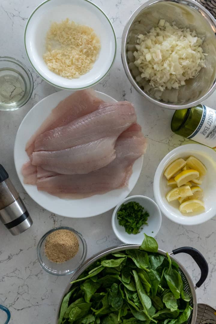 Baked Flounder Florentine - Cilantro Parsley
